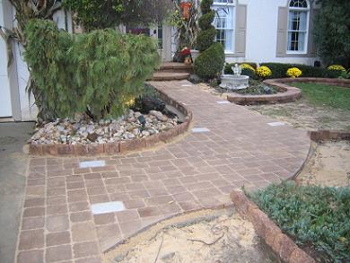 Ace Paver: Techno Block Paver Walkway with Lights and Retaining Wall ...